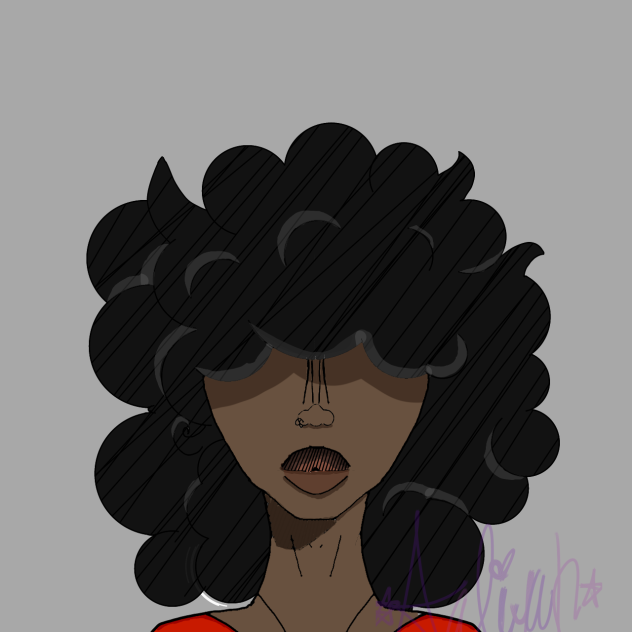 Women with afro - ibisPaint