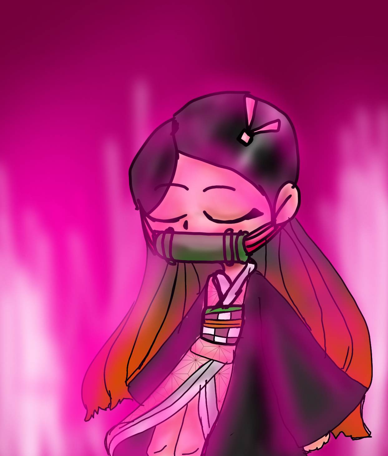 sleeping nezuko - ibisPaint
