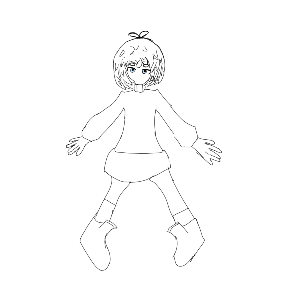 Little girl from up above - ibisPaint