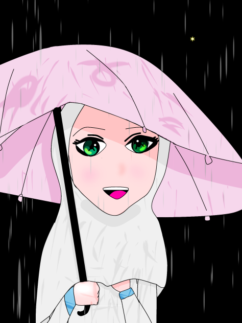 Hujan malam - ibisPaint