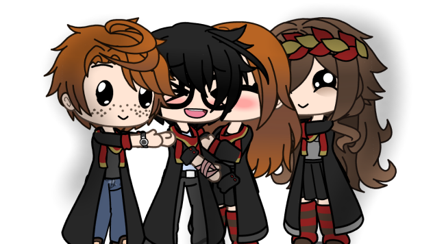 Harry,Ron,Hermione and Ginny - ibisPaint