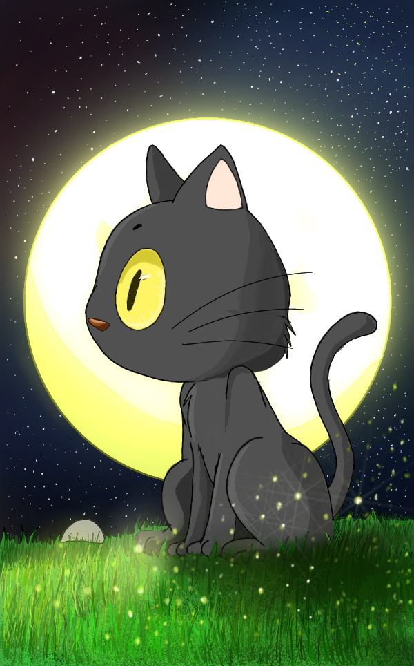 gato da lua ^--^ (moon cat ) - ibisPaint