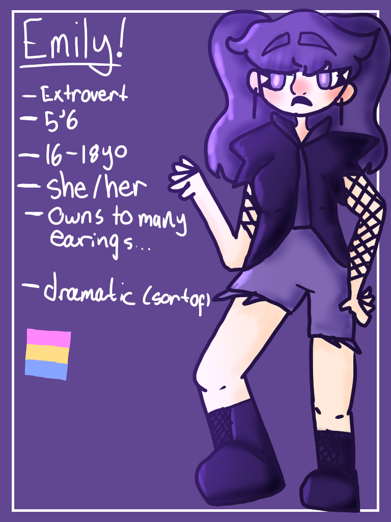 New oc Emily!💜⚫️💅 - ibisPaint