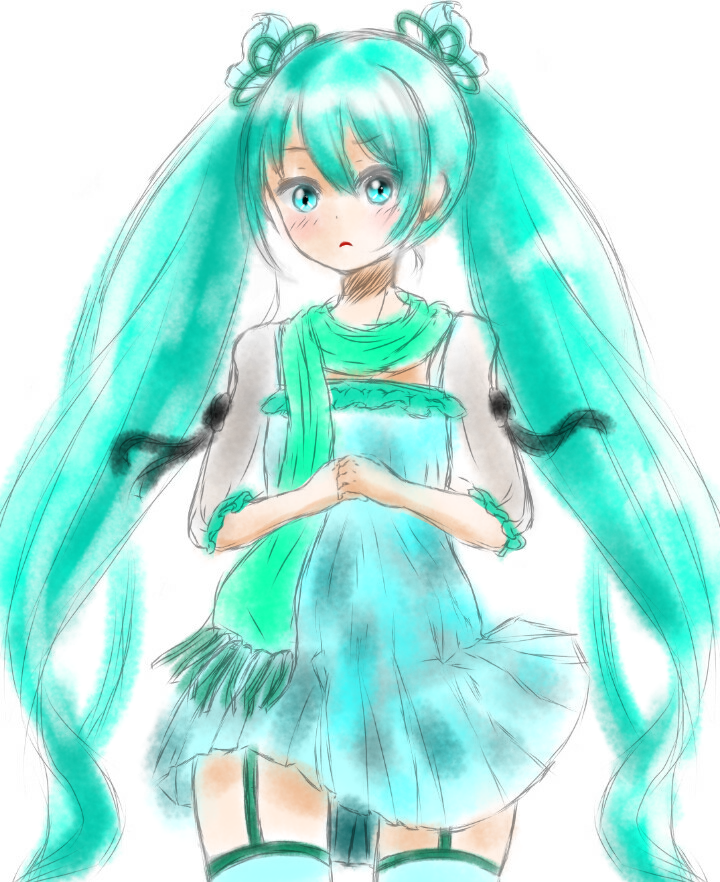Hatsune Miku whit a scarf - ibisPaint