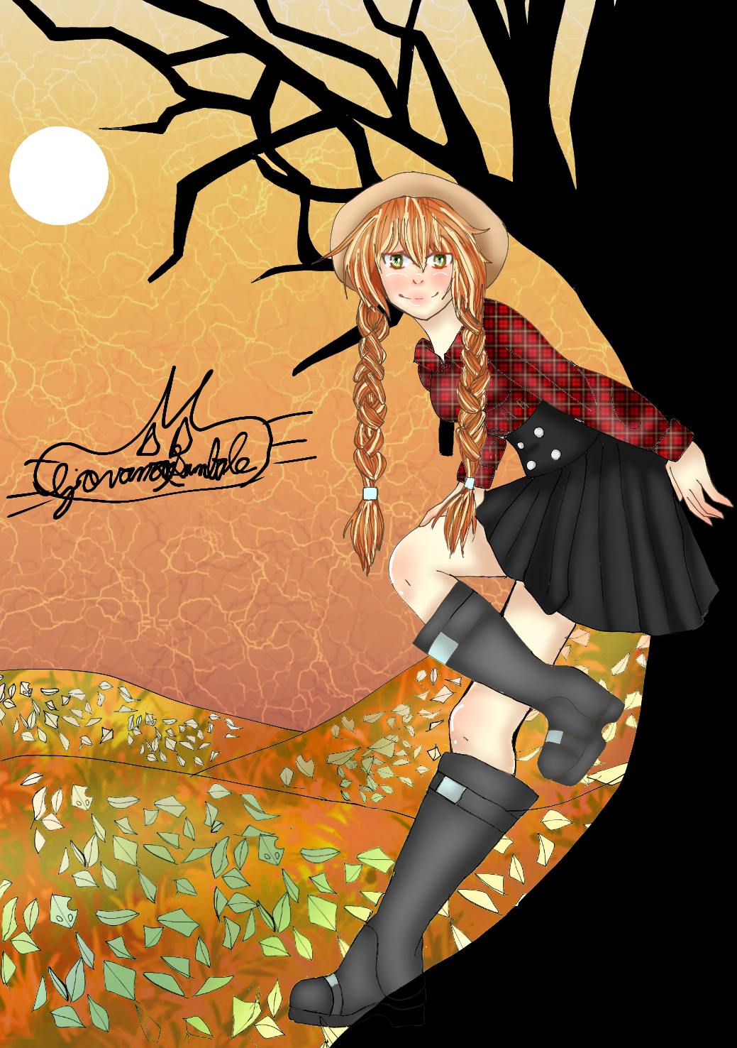 Autumn girl oc - ibisPaint