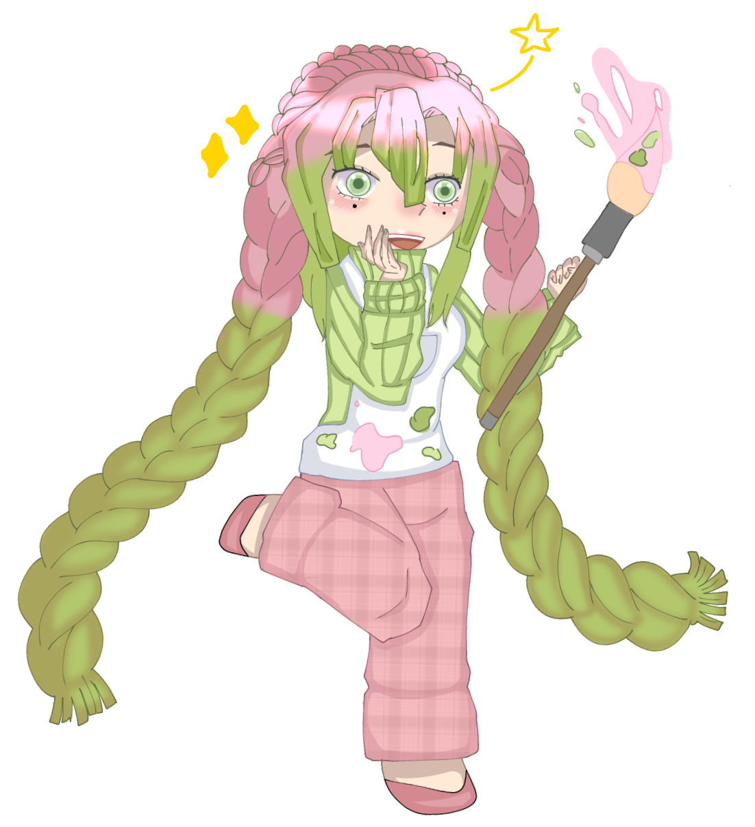 mitsuri modern era💚💗🍡 - ibisPaint