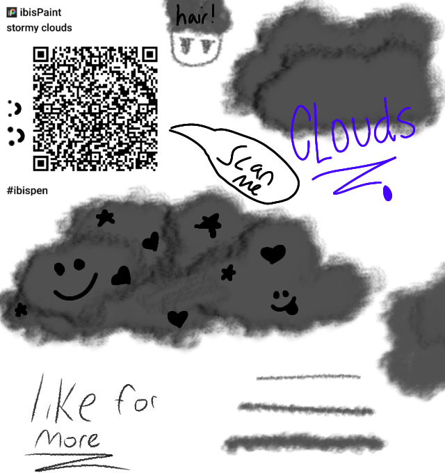 stormy clouds - ibisPaint