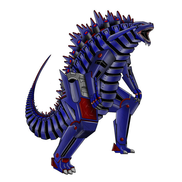 Blue Godzilla - ibisPaint