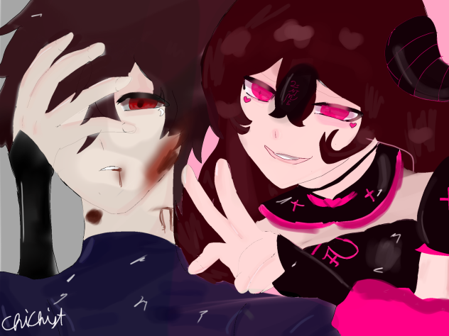 Think of a name.. think of one.... hm... - ibisPaint