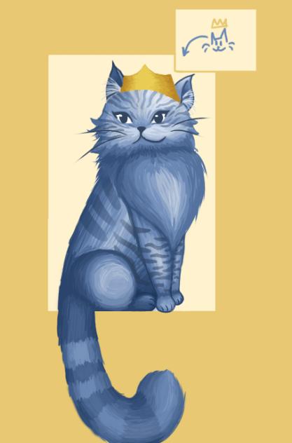 Queen-ified queen cat - ibisPaint