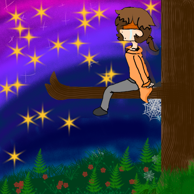 boy on tre - ibisPaint