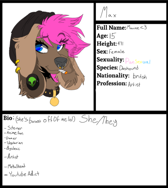 Maxine’s character card - ibisPaint
