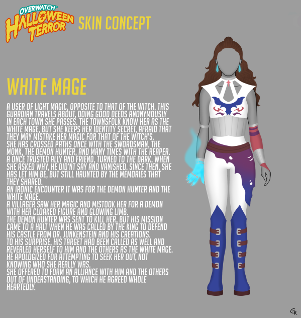 White Mage OW oc Halloween skin concept - ibisPaint