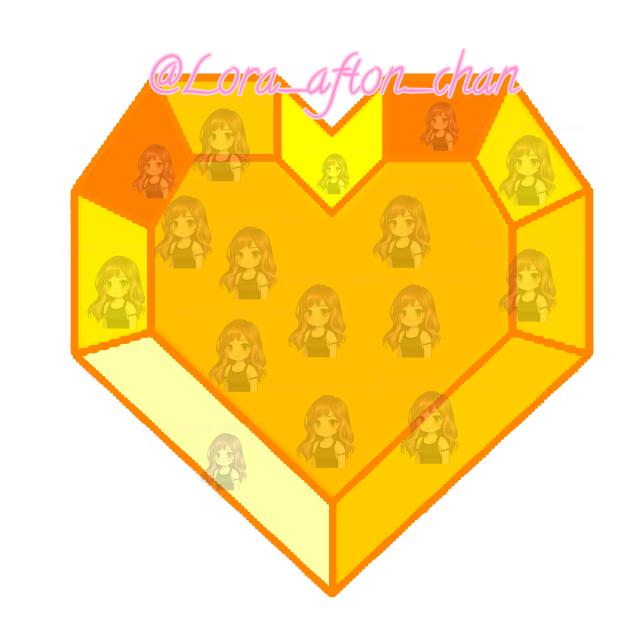 golden diamond heart - ibisPaint