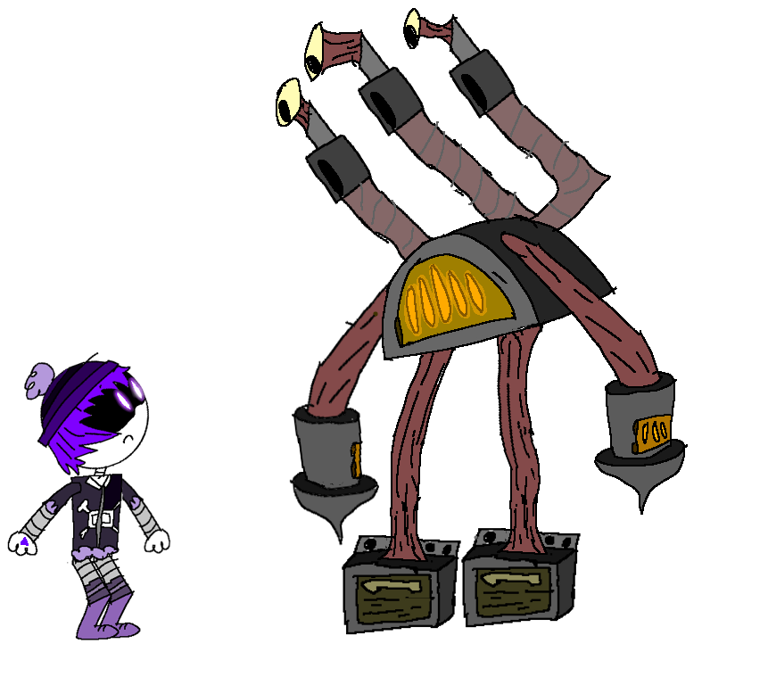 Uzi meets fire glob - ibisPaint