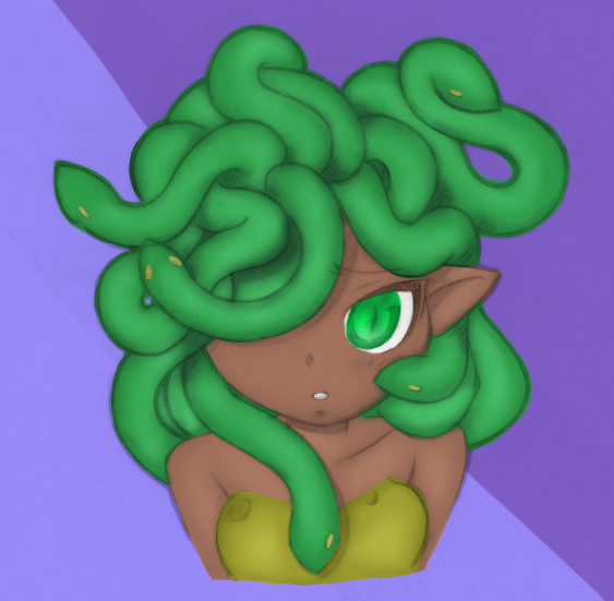 Medusa snake form - ibisPaint