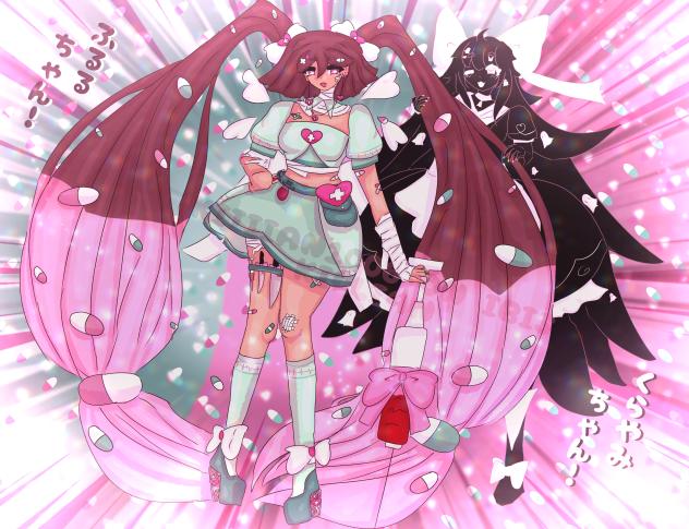 Magical girl Fururu and Kurayami!! - ibisPaint