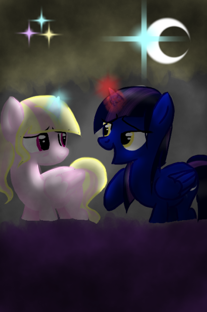 Moonlight Twinkle and Harmony Shine - ibisPaint