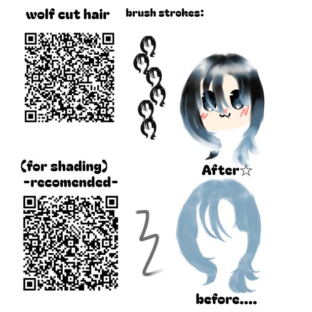 wolf cut hair brushes☆ - ibisPaint