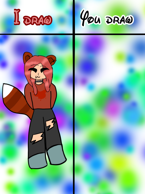 I draw you draw red panda girl addition - ibisPaint