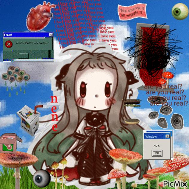 weirdcore inspired nene - ibisPaint