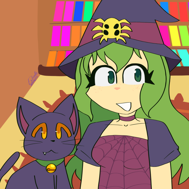 Witch and Cat - ibisPaint