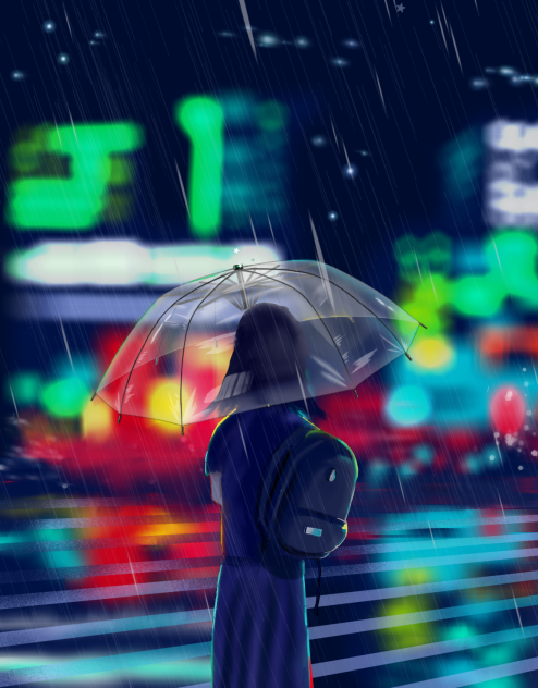 Evening streets - ibisPaint