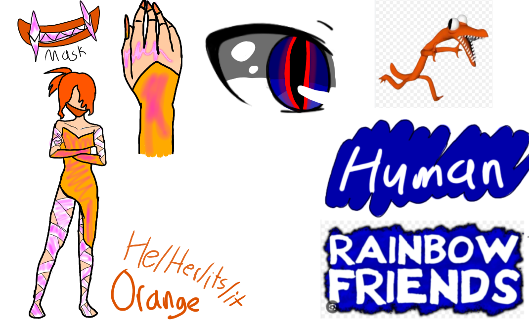 Human Rainbow Friends-Orange - ibisPaint