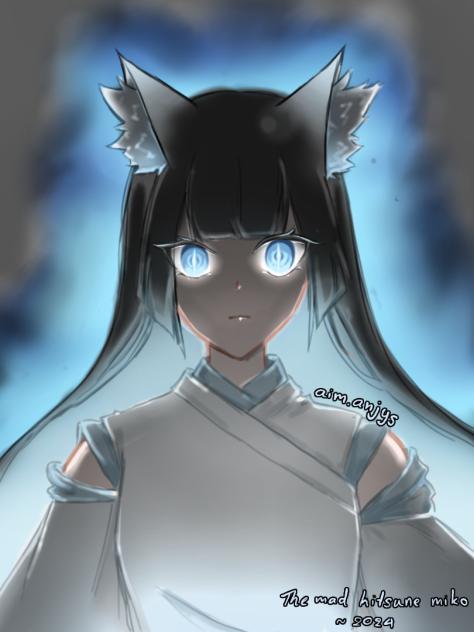 The mad kitsune miko - ibisPaint