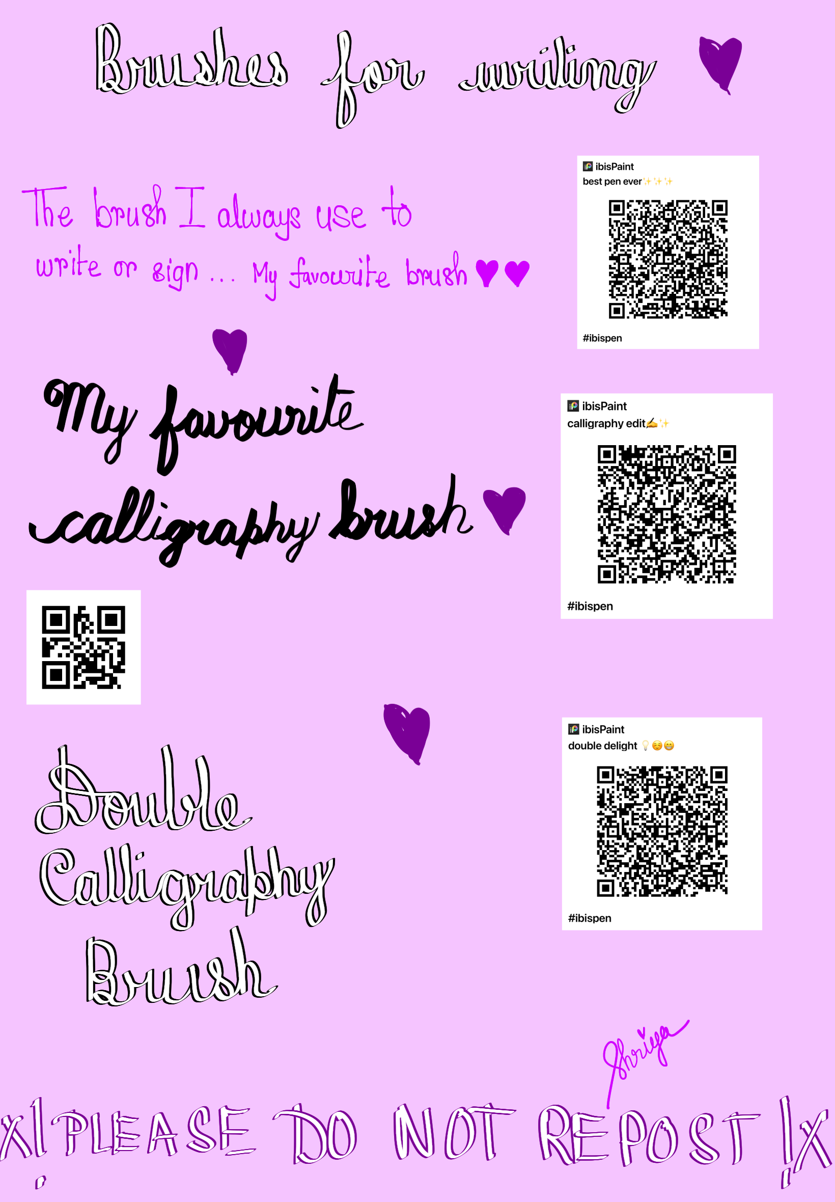 Brushes to sign and write ️ 📝🖊️🪶 - ibisPaint
