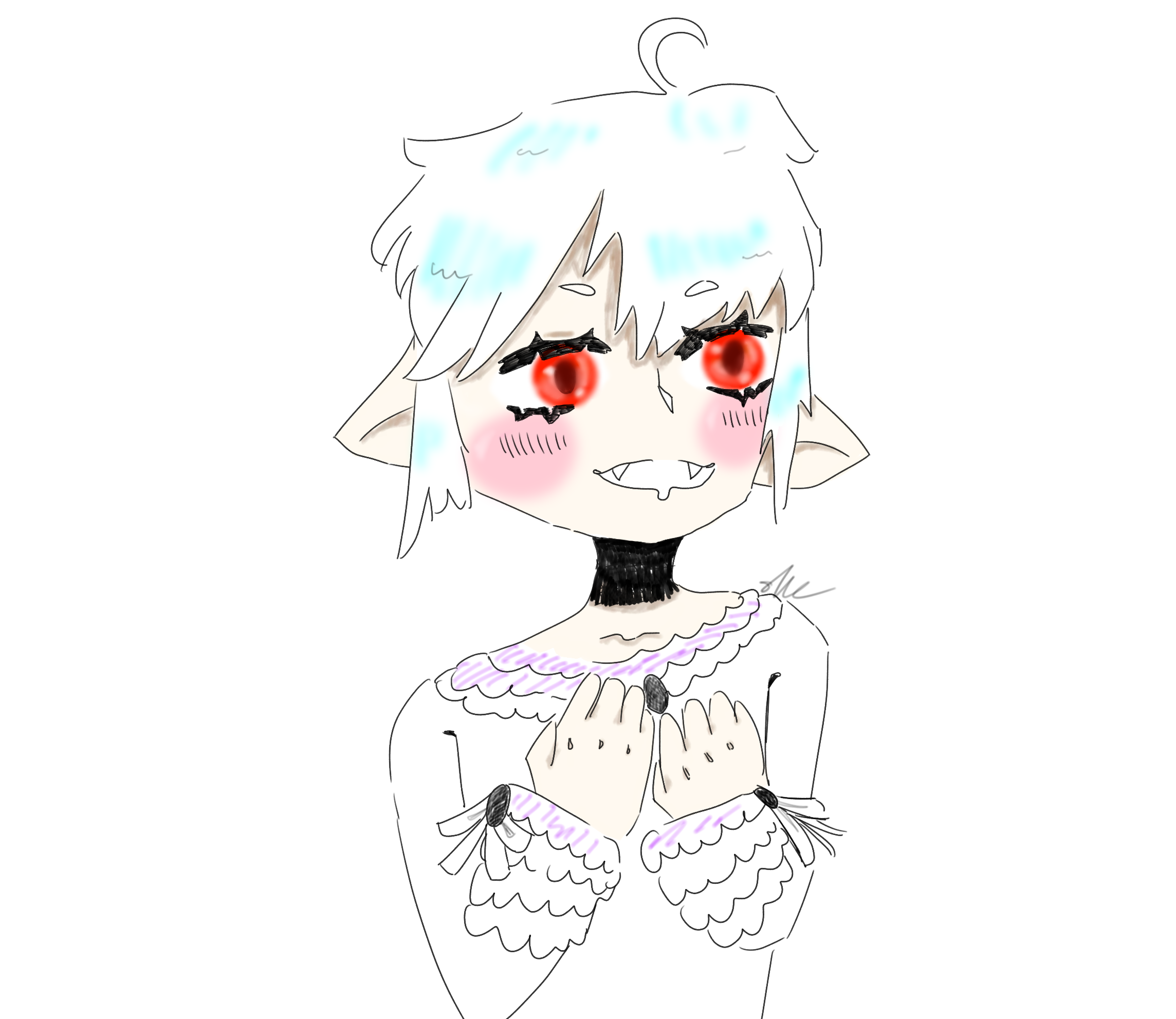 Albino Vamp Girl - ibisPaint