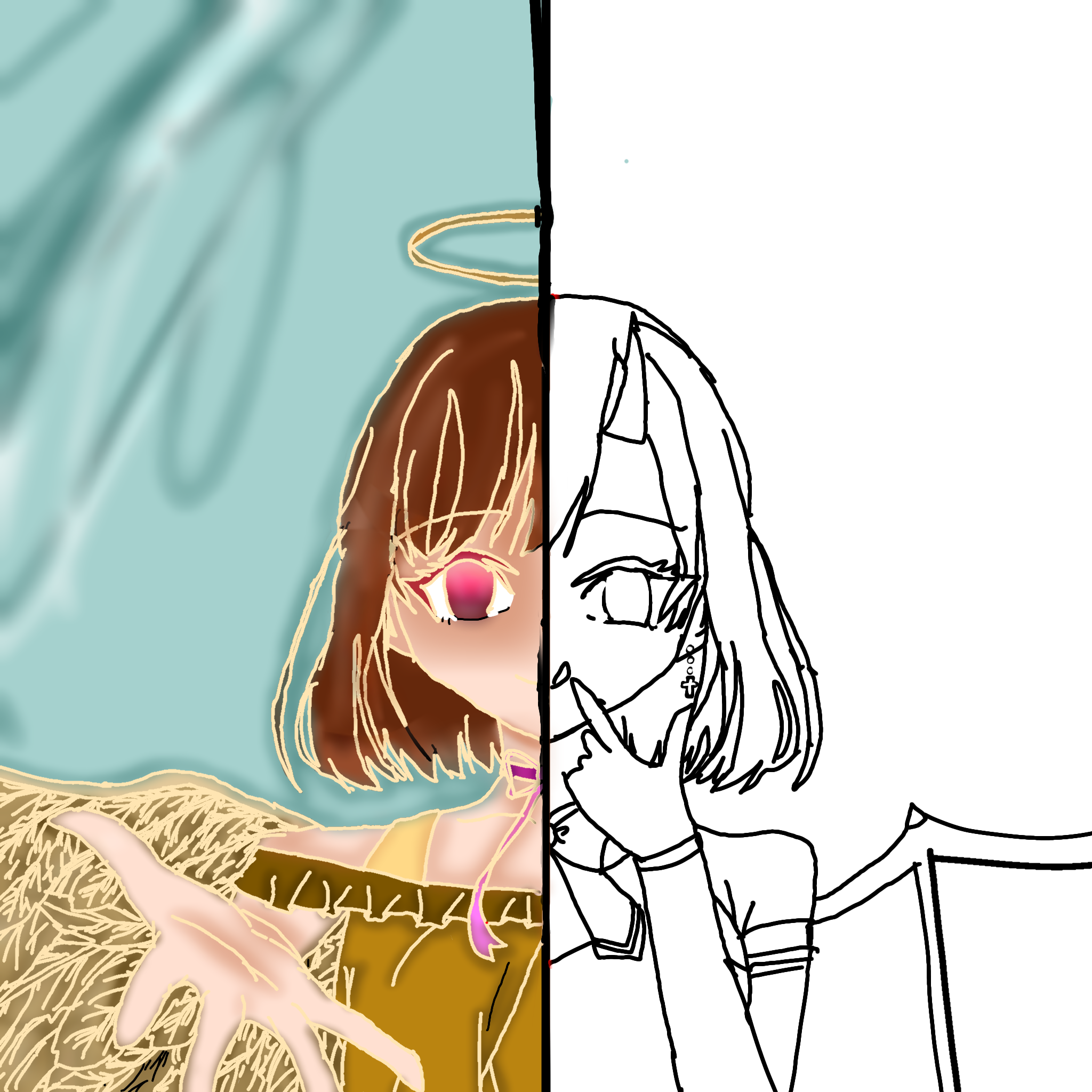 Angel+devil 😈😇 - ibisPaint