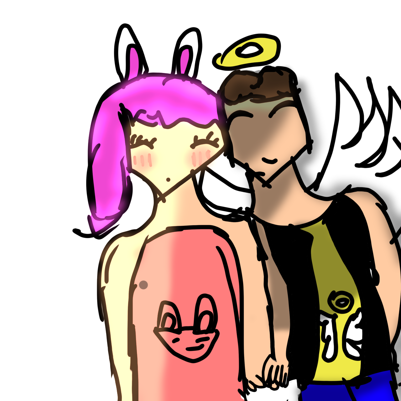 Holding hands - ibisPaint