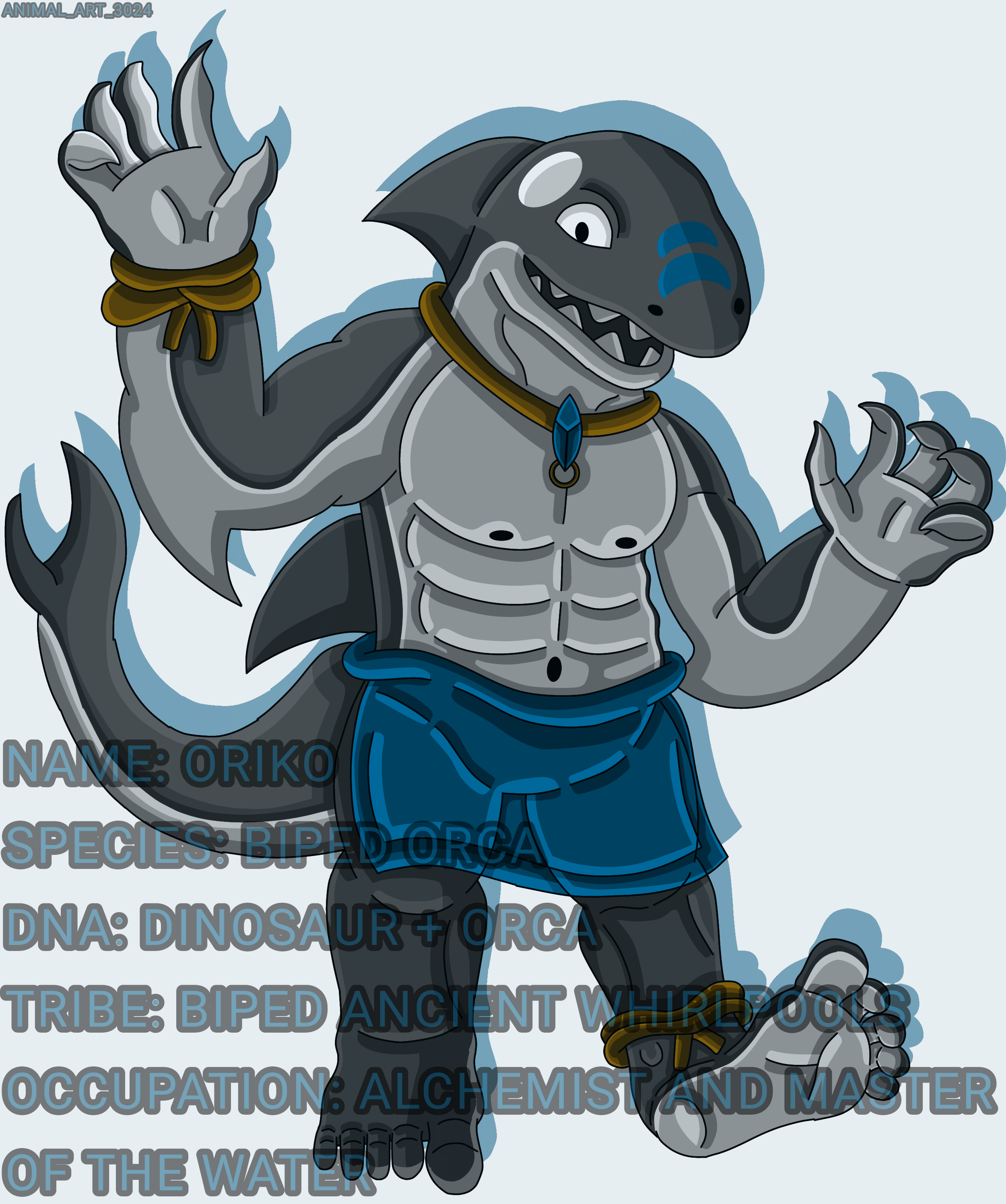 Oriko Dinosaur + Orca - ibisPaint