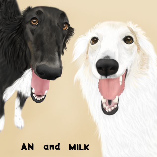 dogs borzoi - ibisPaint