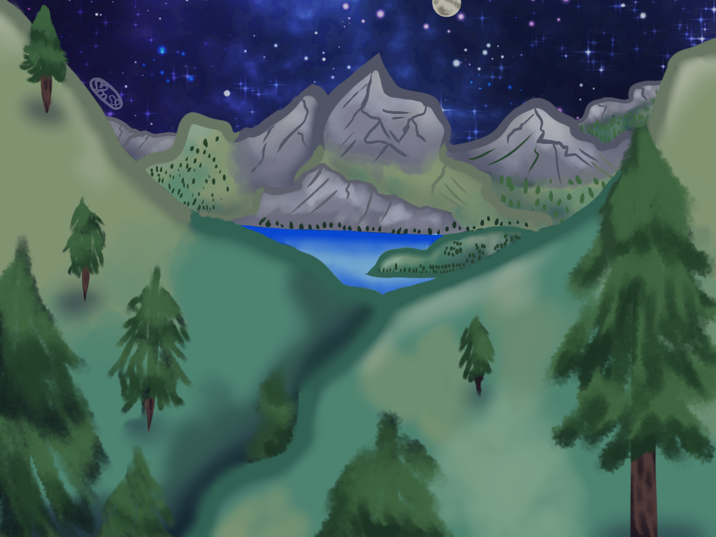 Forested Landscape - ibisPaint