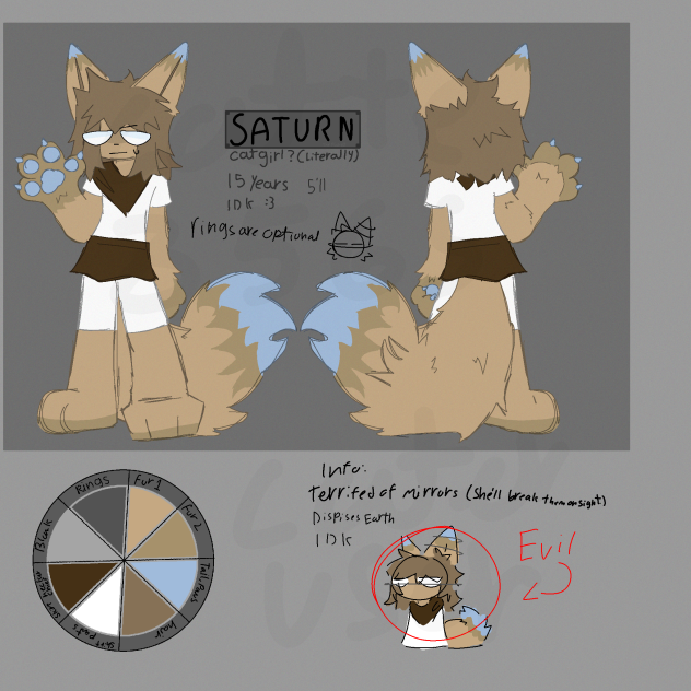 Stupid planet cat girl ref sheet - ibisPaint