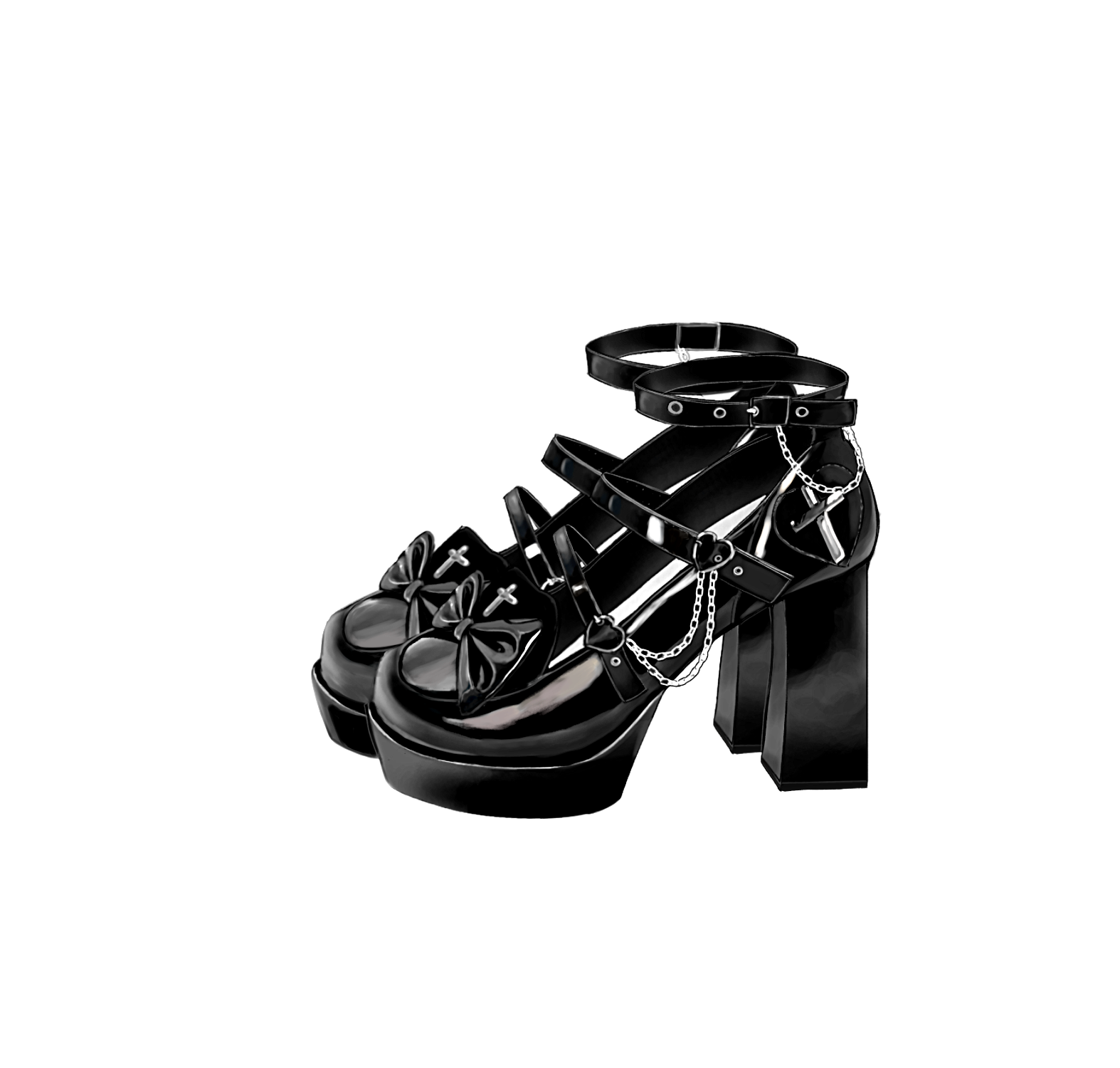 Gothic Lolita shoes - ibisPaint