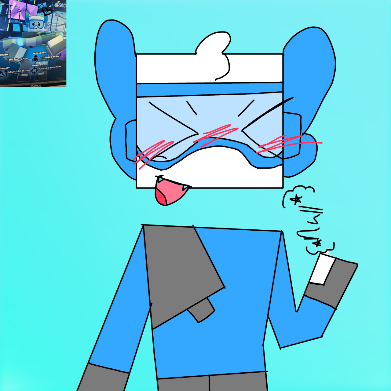 Rocket from Phighting! - ibisPaint