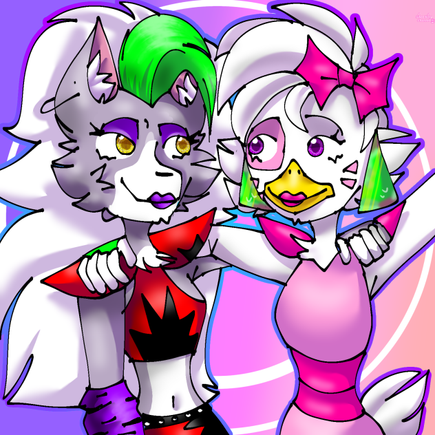 Roxy and Chica - ibisPaint