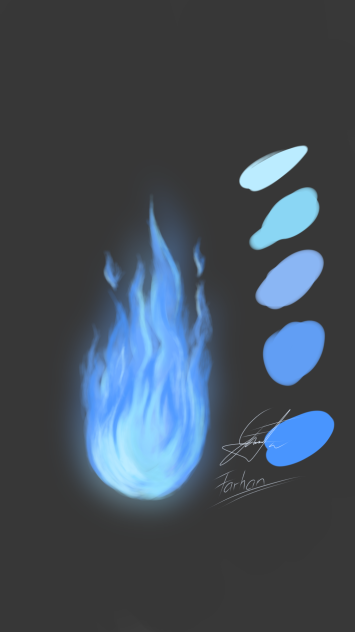 Blue Fire - ibisPaint