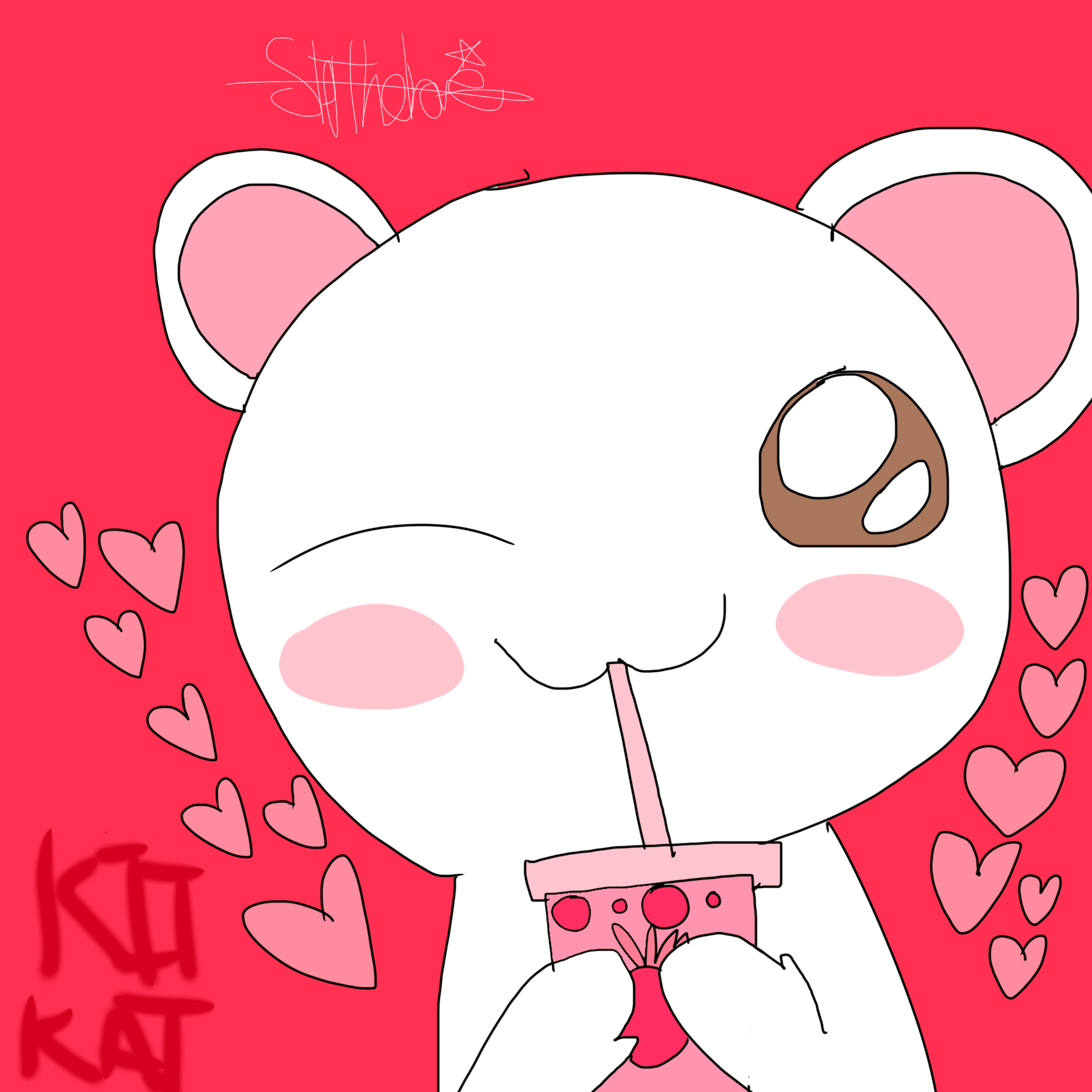 Sweet bear sip - ibisPaint