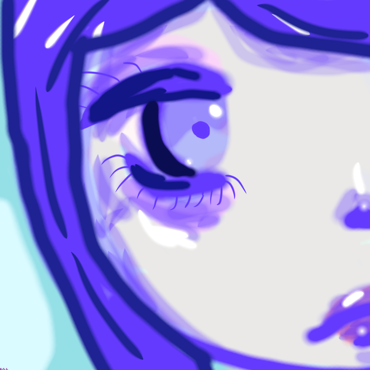 Purple haired girl 2 - ibisPaint