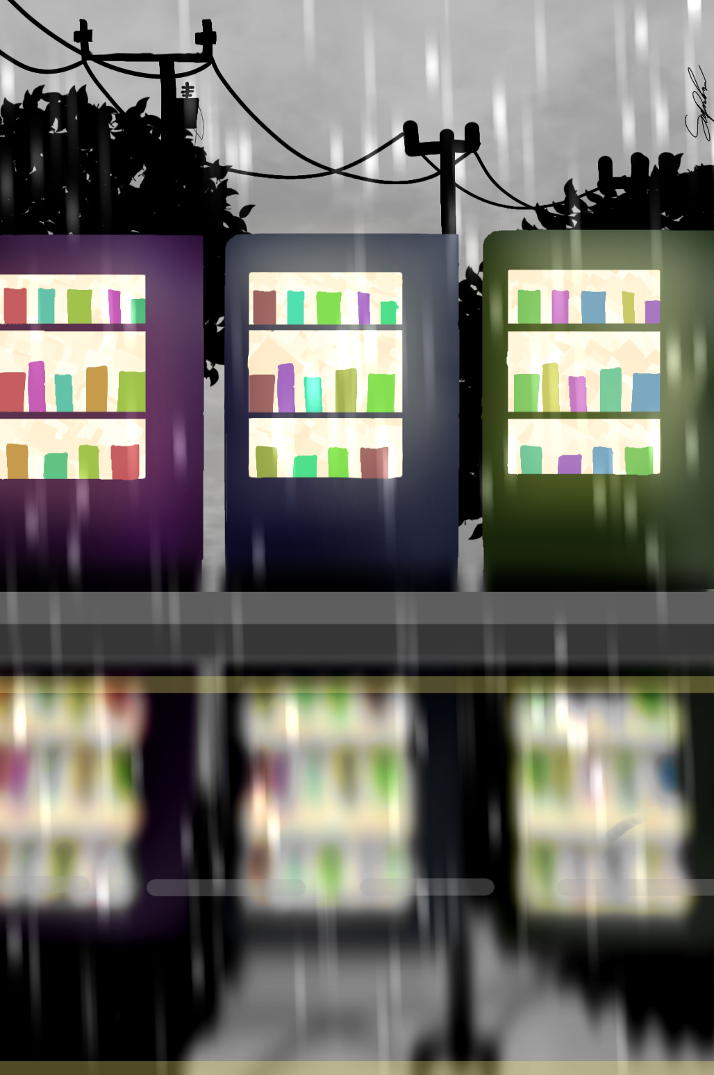 1 rainy vending machines - ibisPaint