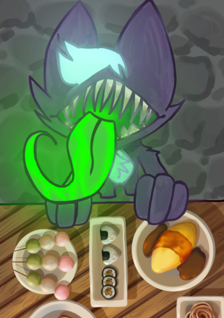 feed me or I'll make you not breathe.. - ibisPaint