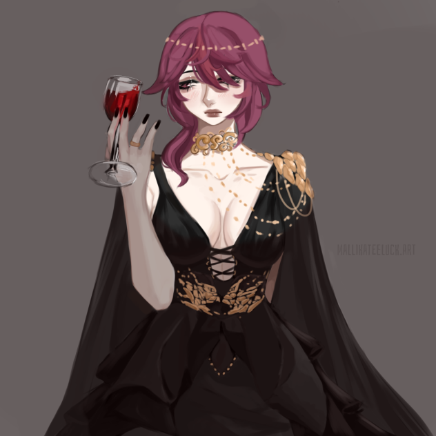 rosaria+dark fantasy dress - ibisPaint