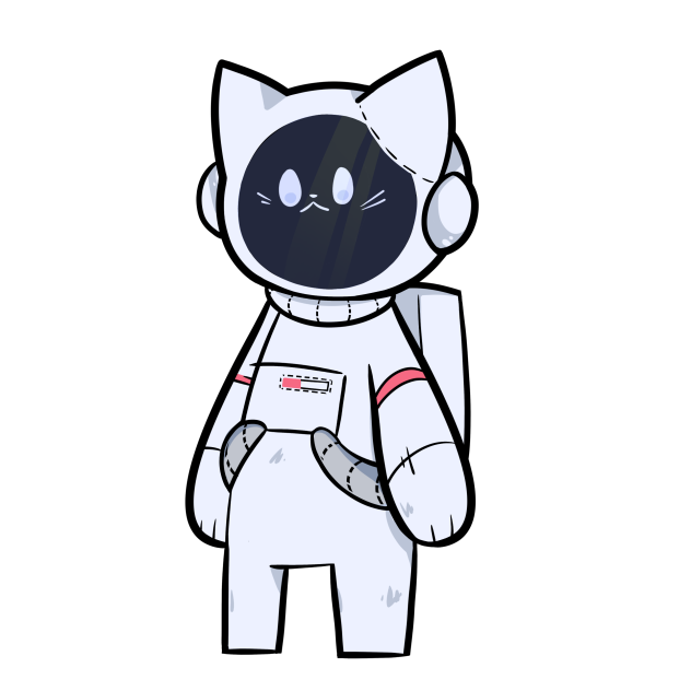 Space Cat (Black Ghost) - ibisPaint