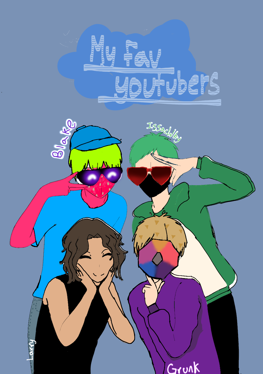 Yumi, Issacwhy, Larry, grunk - ibisPaint
