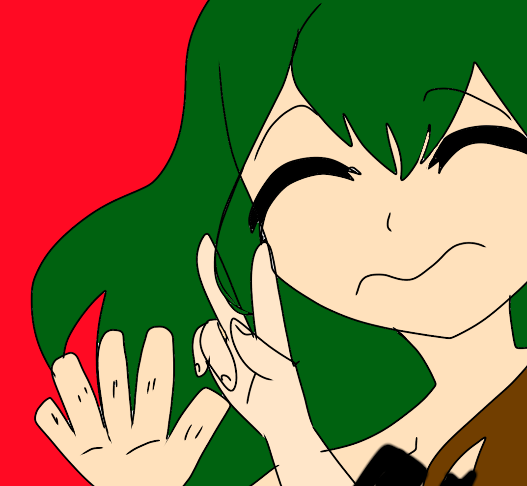 tsuyu con una mano de uraraka 😈🤙 - ibisPaint