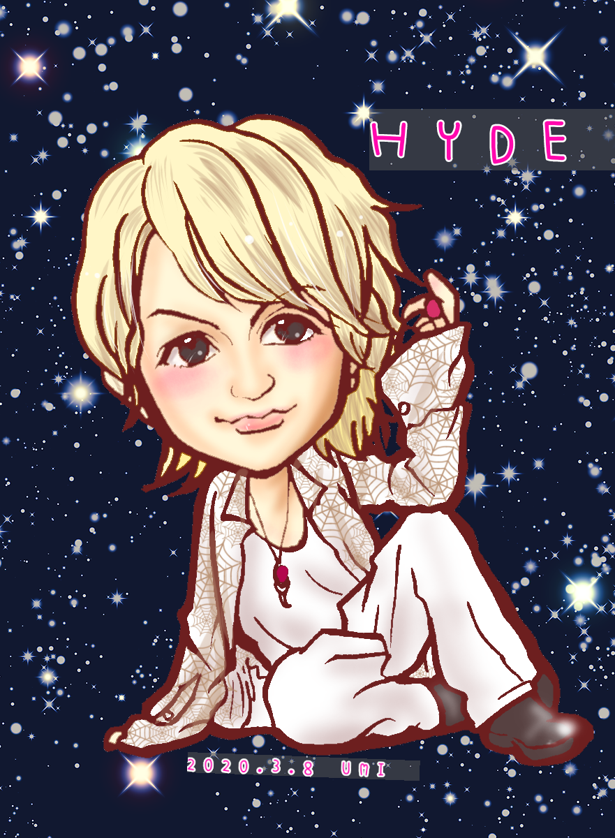 HYDEデジタル似顔絵動画 - ibisPaint